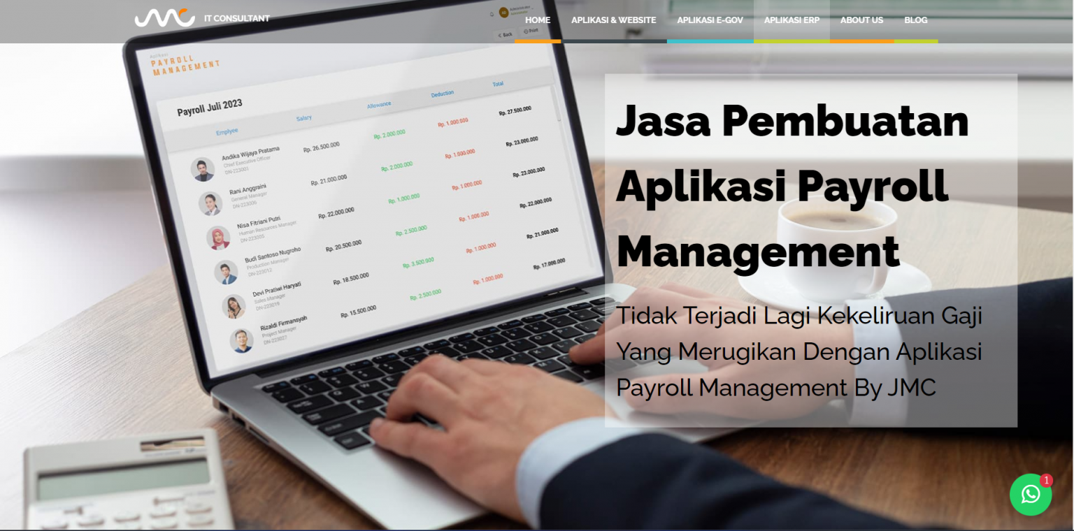 Aplikasi Penggajian Karyawan Terbaik Berbasis Web - JMC IT Consultant